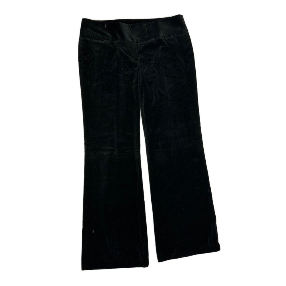 Vintage Express Black Velour Wide Leg Flare Pants Got… - Gem